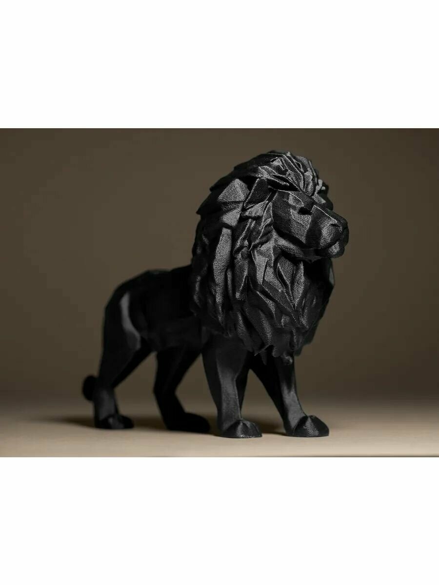 Статуэтка Черного Льва 3D печать из пластика