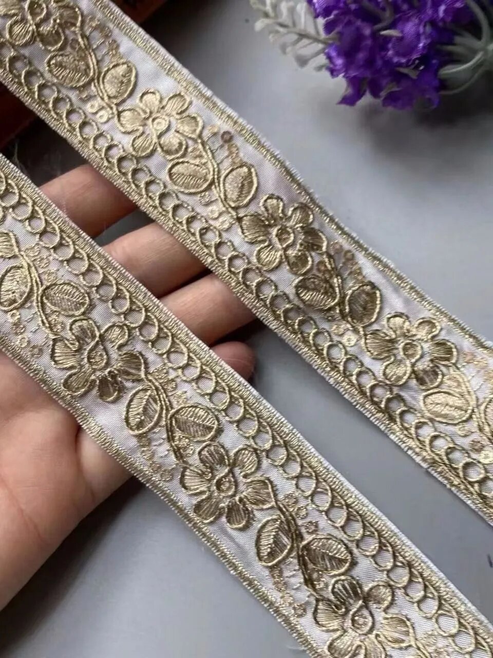 Тесьма лента трикотажная, 3 см, 2 метра, для декора, рукоделия и творчества