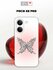 Чехол на Poco X8 Pro / Поко X8 Про с принтом Ажурная серебряная бабочка