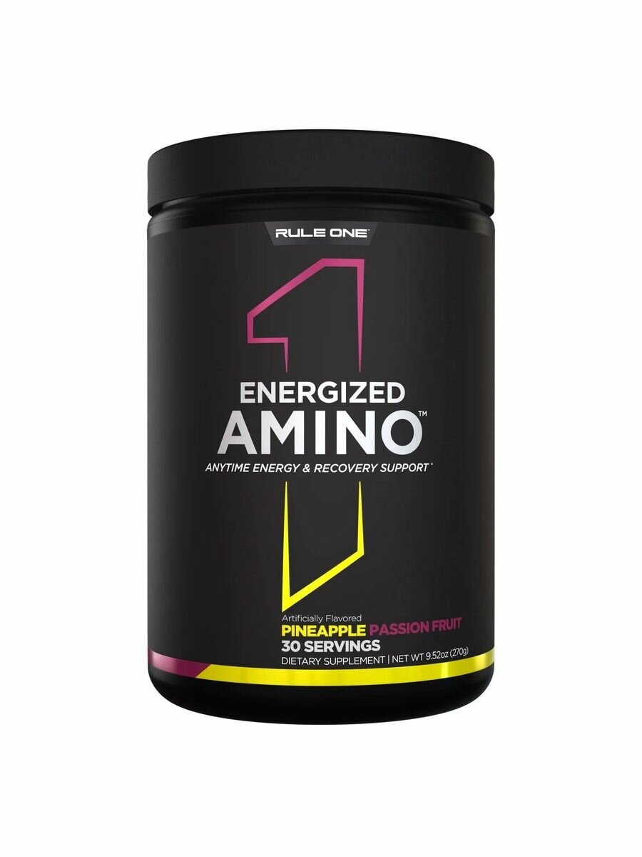 RULE ONE Energized Amino 9 270g , аминокислоты, Ананас Маракуйя