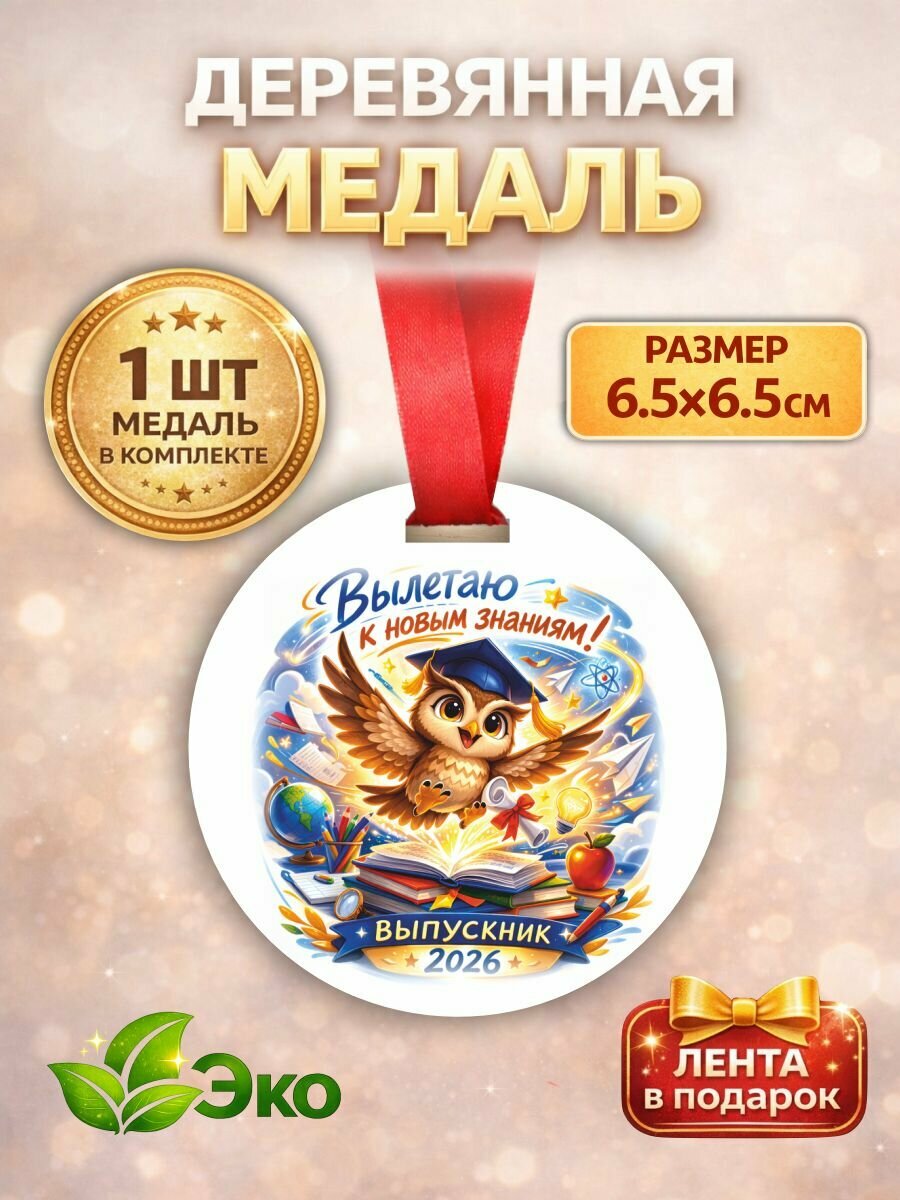Медаль выпускник (1 штука) подарок