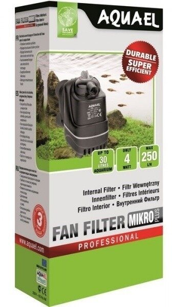 Фильтр для аквариума AQUAEL FAN-micro plus внутренний 30л 250л/ч 4Вт