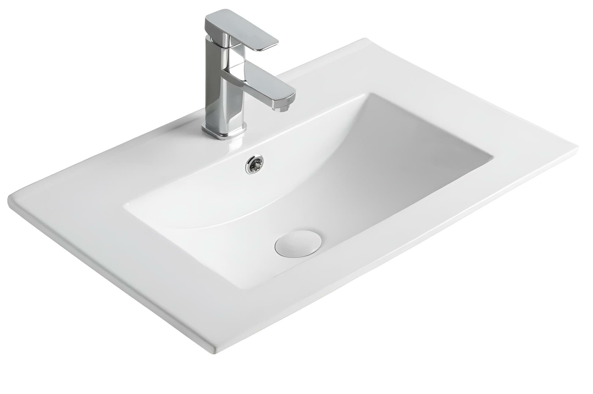 Раковина Gid 9090e 71105 встраиваемая сверху белая 91x46.5x17