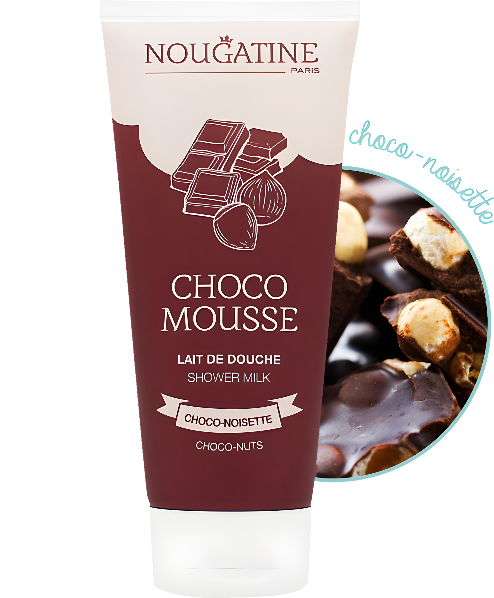 Nougatine Paris Шокомусс - молочко для душа для тела 200 мл Chocomousse Milk Shower 200 50ml