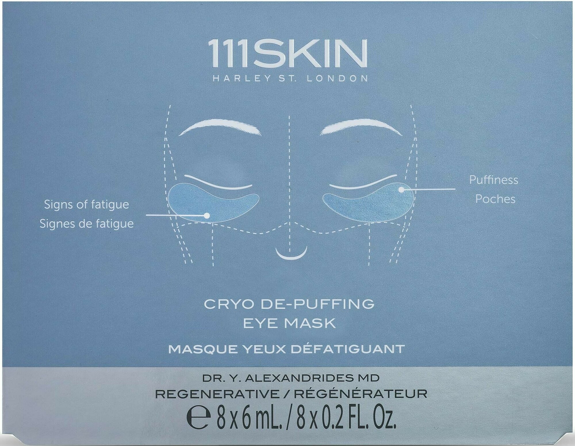 111SKIN Маска-патчи для глаз с антиотечным крио эффектом (8 шт.) Cryo De-Puffing Eye Mask 30ml