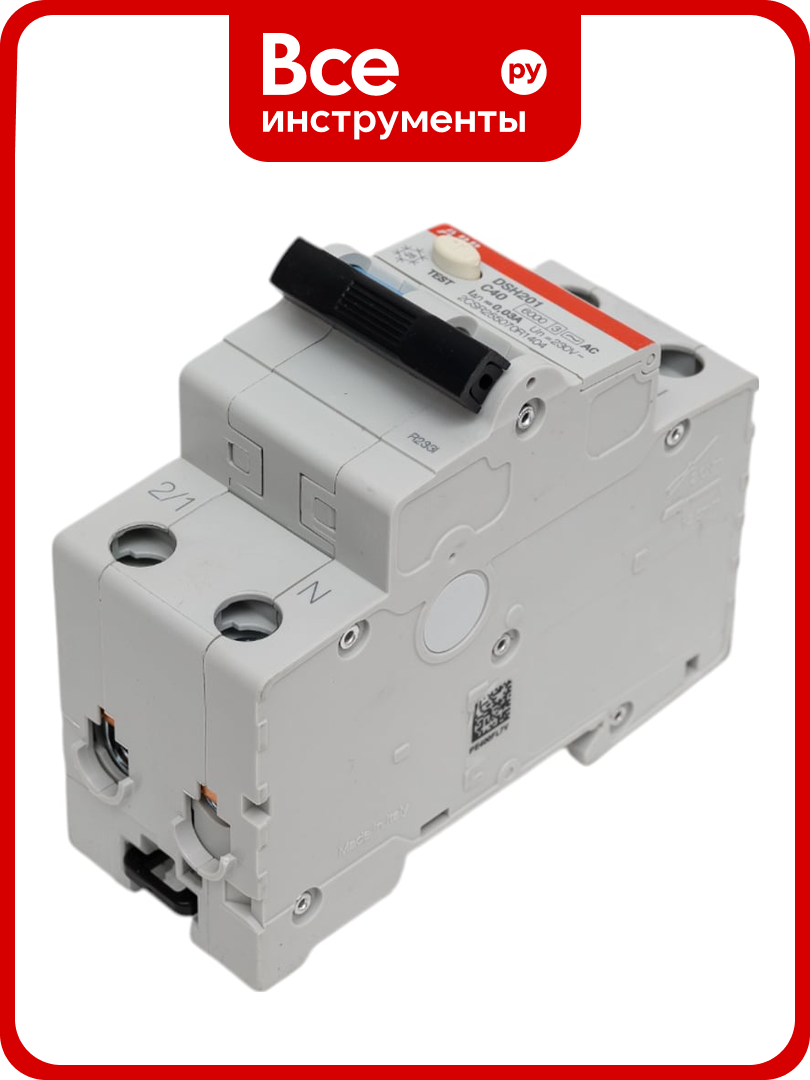 Автоматический выключатель дифференциального тока ABB DSH201 C40 AC30 2CSR255070R1404 модуль двухполюсный