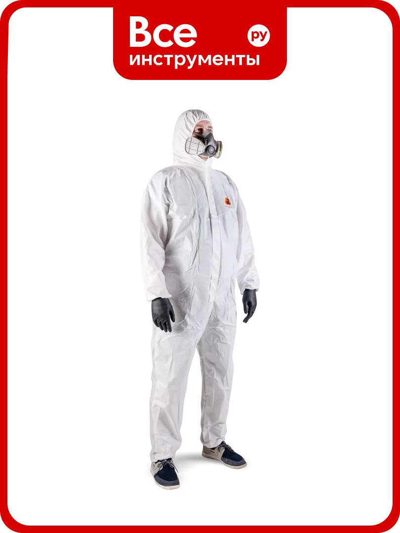 Комбинезон химзащиты Jeta Safety из нетканого материала MP, плотн.65 г/м², размер 4XL/58-60, JPC-60-4XL