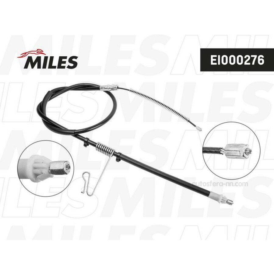MILES EI000276 Трос ручного тормоза FORD TRANSIT 00-06 L-1528мм бар. торм. лев.