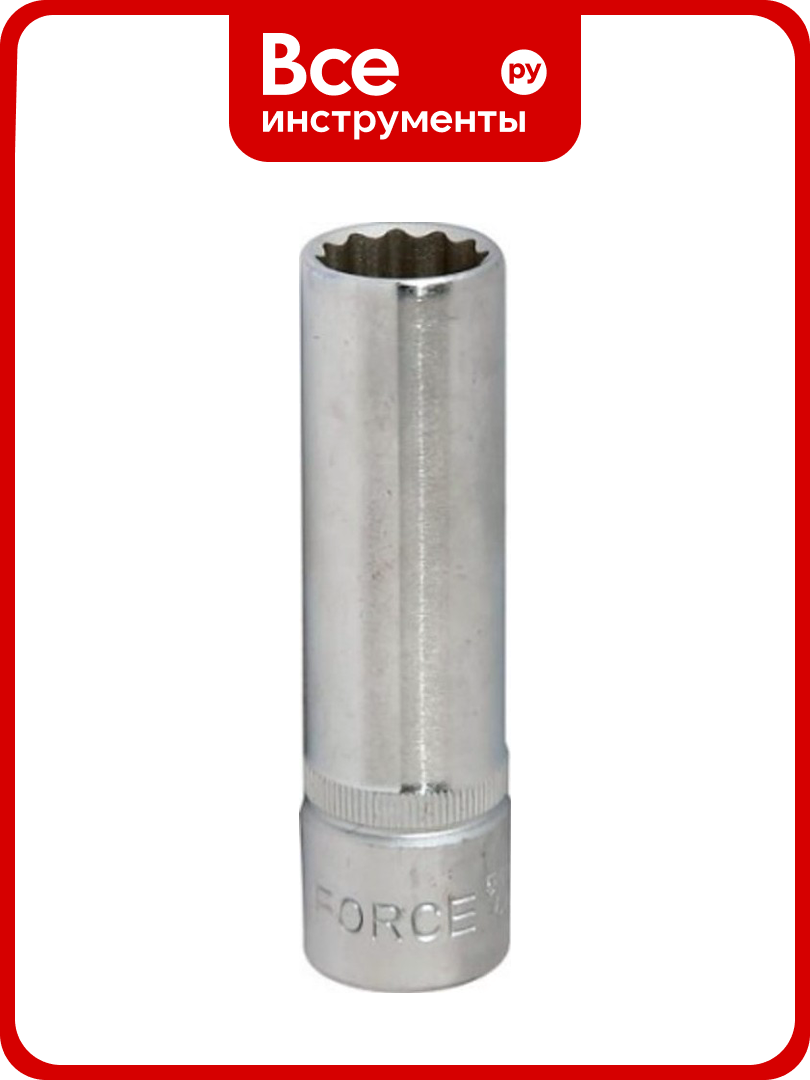Головка 1/2", 12-гранная, 23 мм, L=77 мм FORCE 5497723