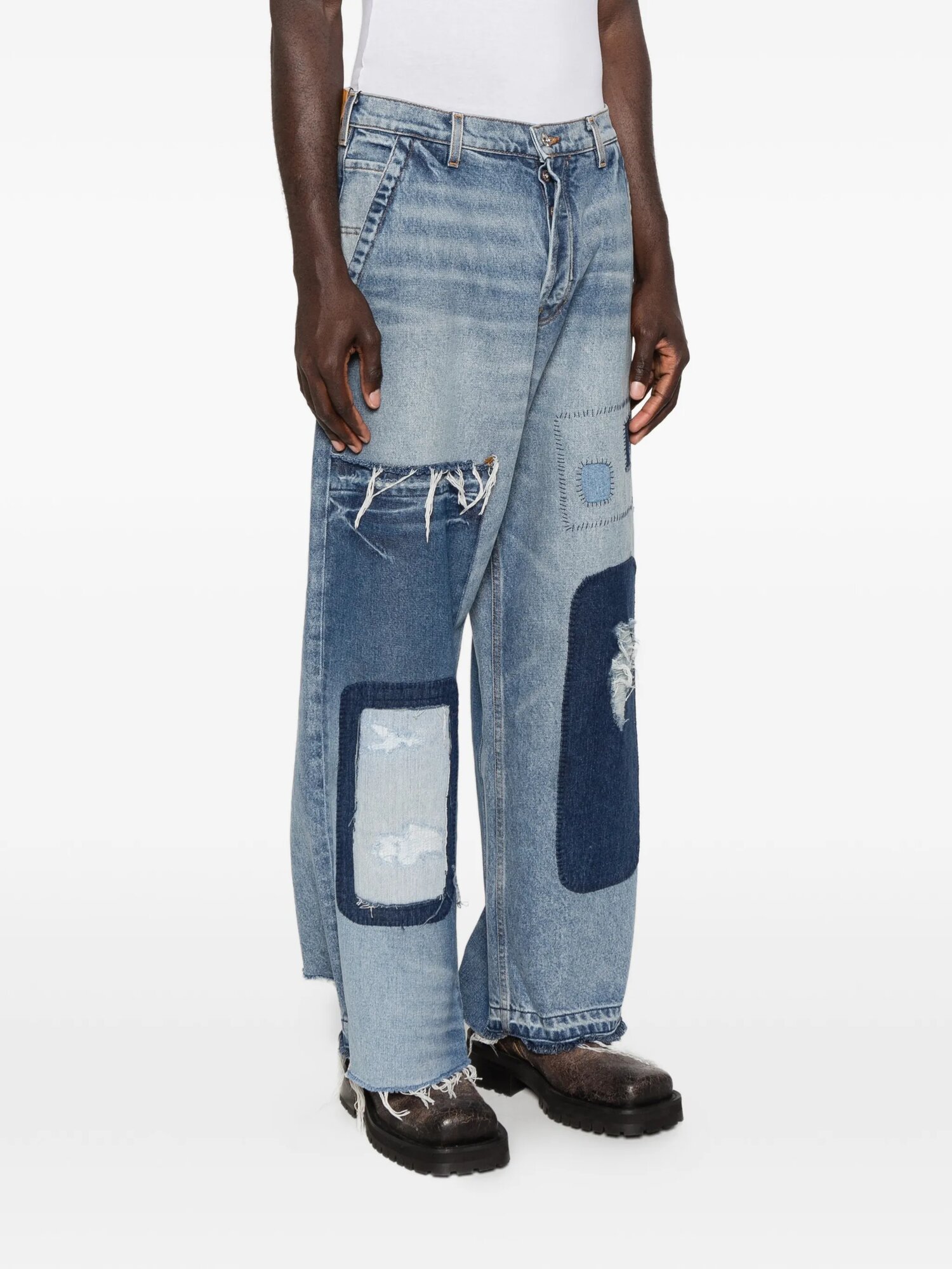 Джинсы Gallery Dept. Patchwork distressed jeans, размер XL, blue — фото 1
