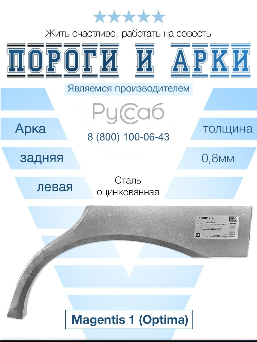 Арка левая для Kia Magentis 1 (Optima) 2000-2005