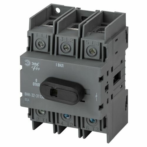 Выключатель-разъединитель ВНК-32-31130 PRO mvr20-3-080E 3П 80А с установленной фронтальной рукояткой управления ЭраА Б0054007