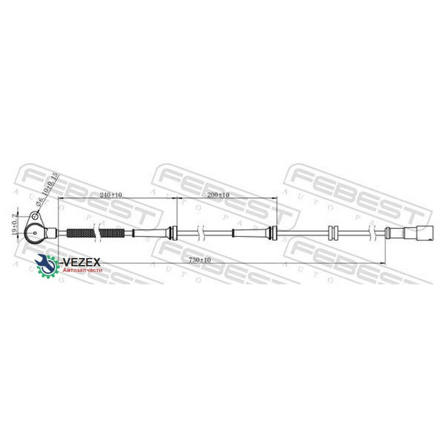 FEBEST 10606-001 датчик ABS передний левый 10606-001