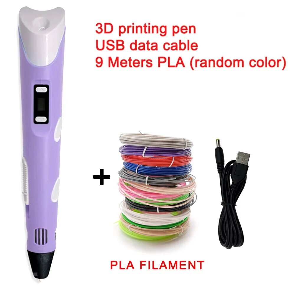 3D-ручка RP100B для граффити Purple Add 9m