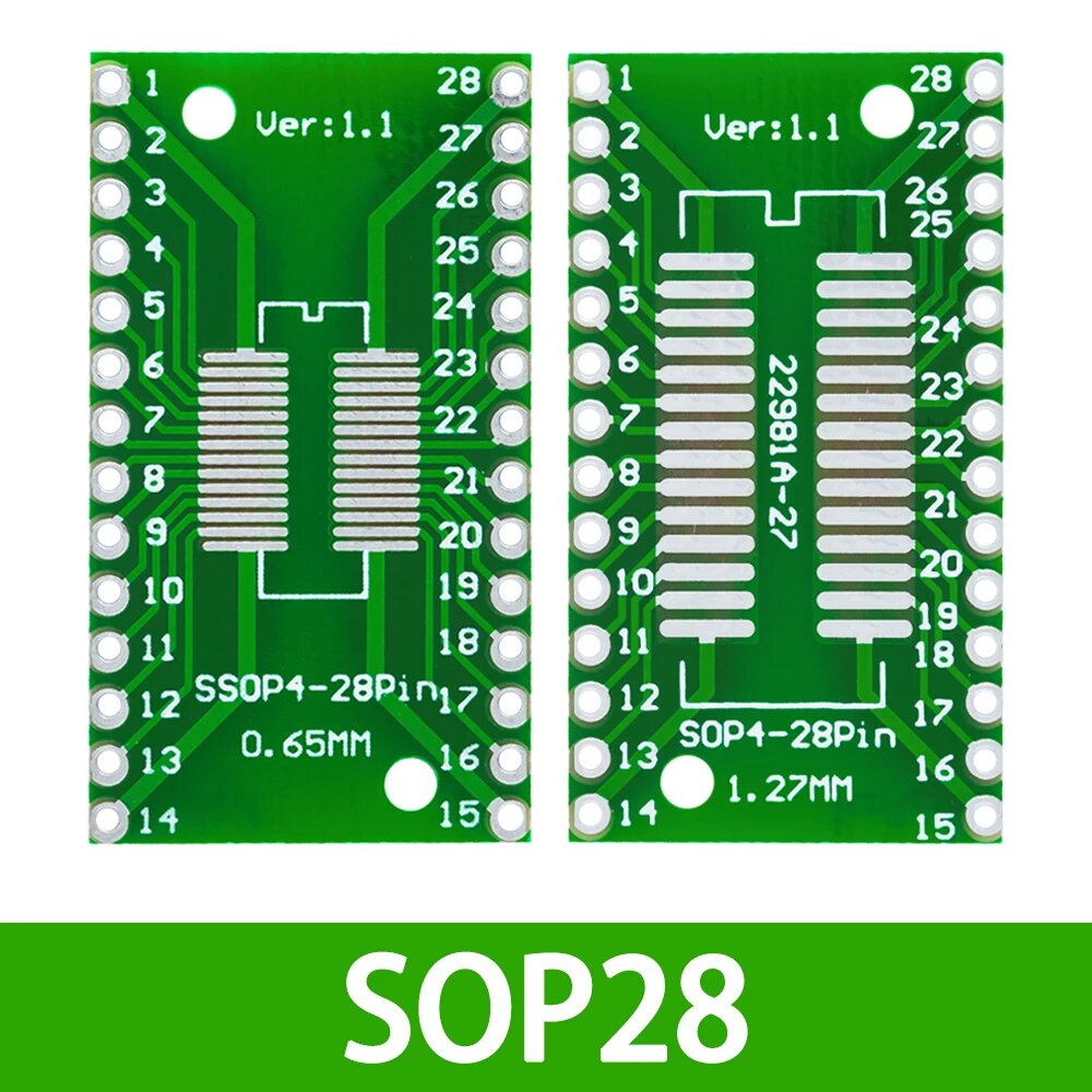 Комплект адаптеров SMD-DIP, 10 шт. 10PCS SOP28