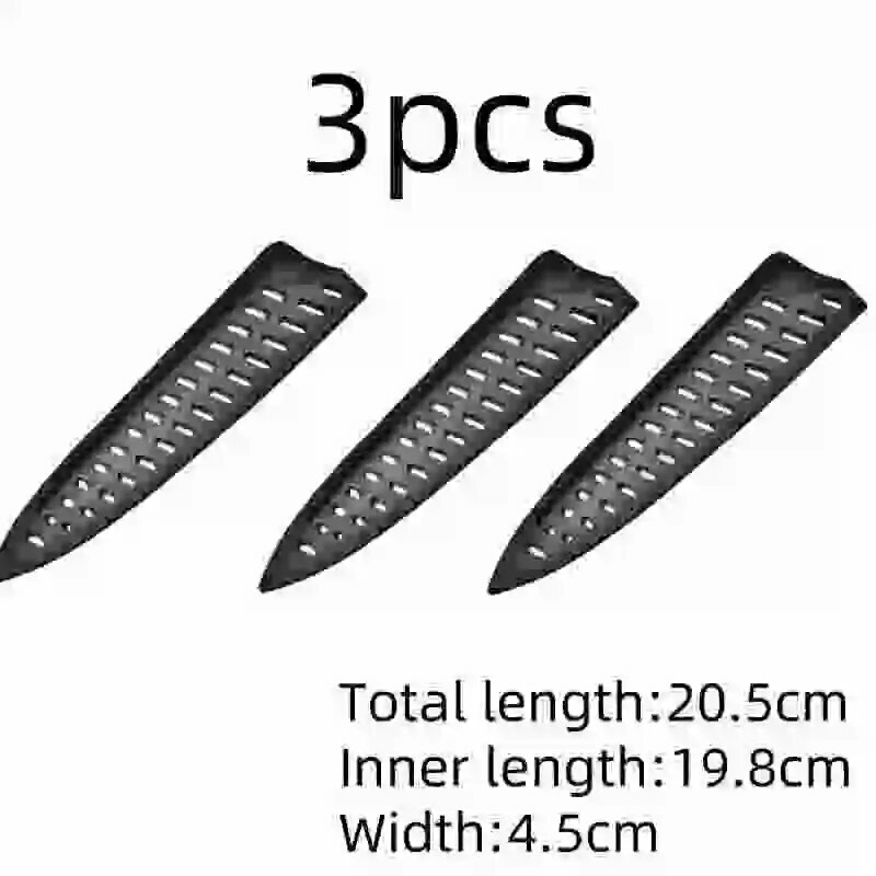 Пластиковый чехол для ножа 3pcs, 8in chef, черный
