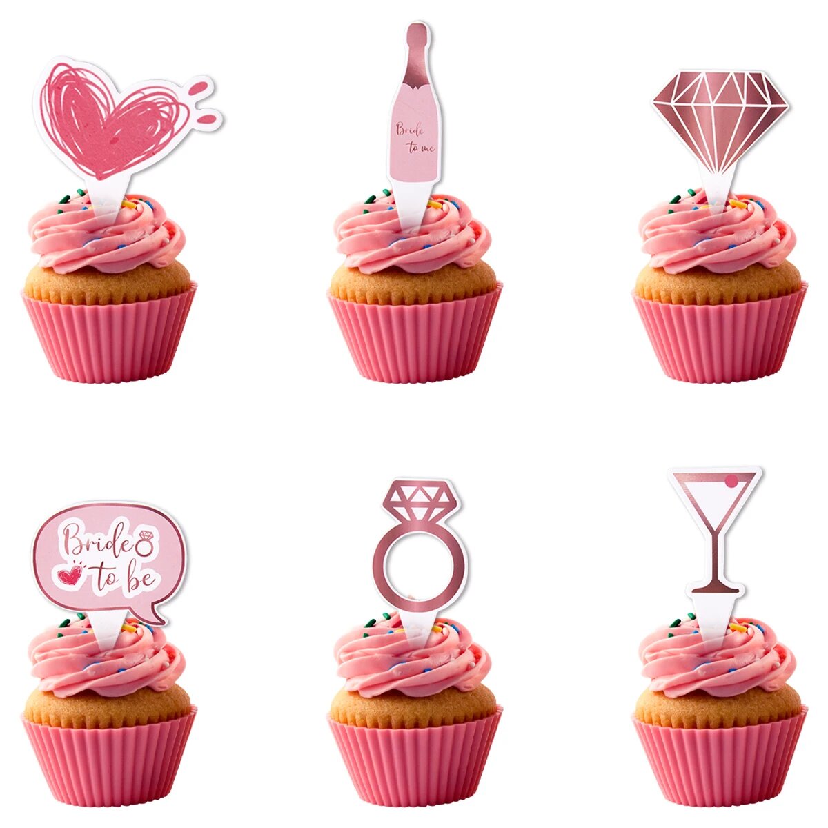 Набор посуды для свадьбы joy-enlife Розовый, 6pcs toppers