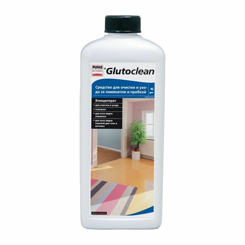 Пуфас Glutoclean N361 Ср-во для очистки и ухода за ламинатом и пробкой (1л) Gl. Laminat-U. Kork. Rein