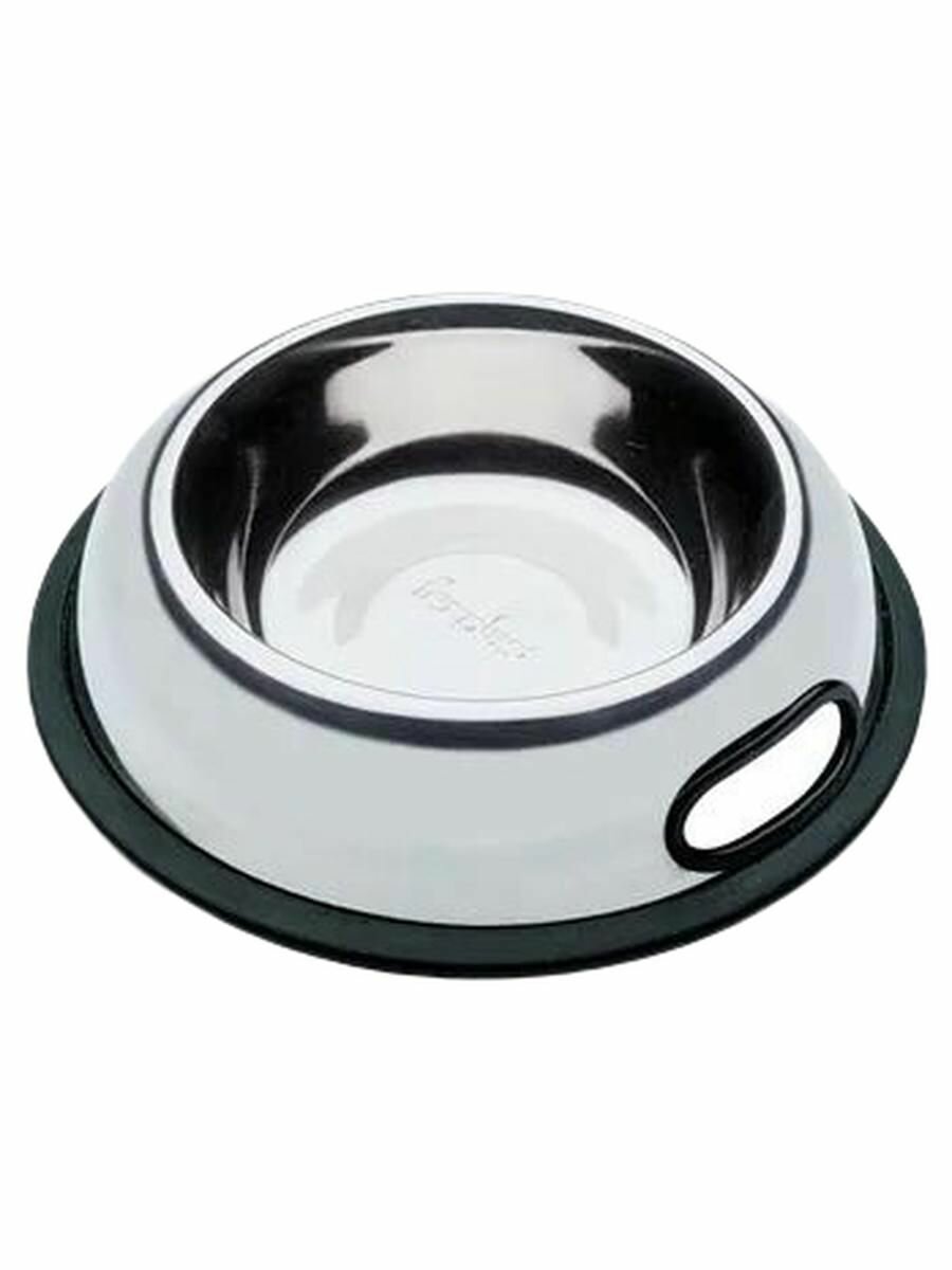 Миска металлическая для кошек и собак Ferplast Nova KC 72 - 500мл на резине d 21см, 4,9см