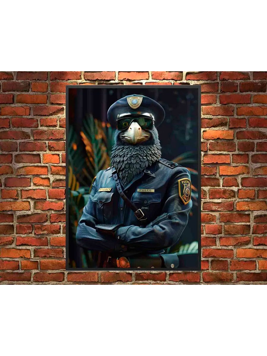 Стремительная птица-полицейский 4, Плакат 30x42см
