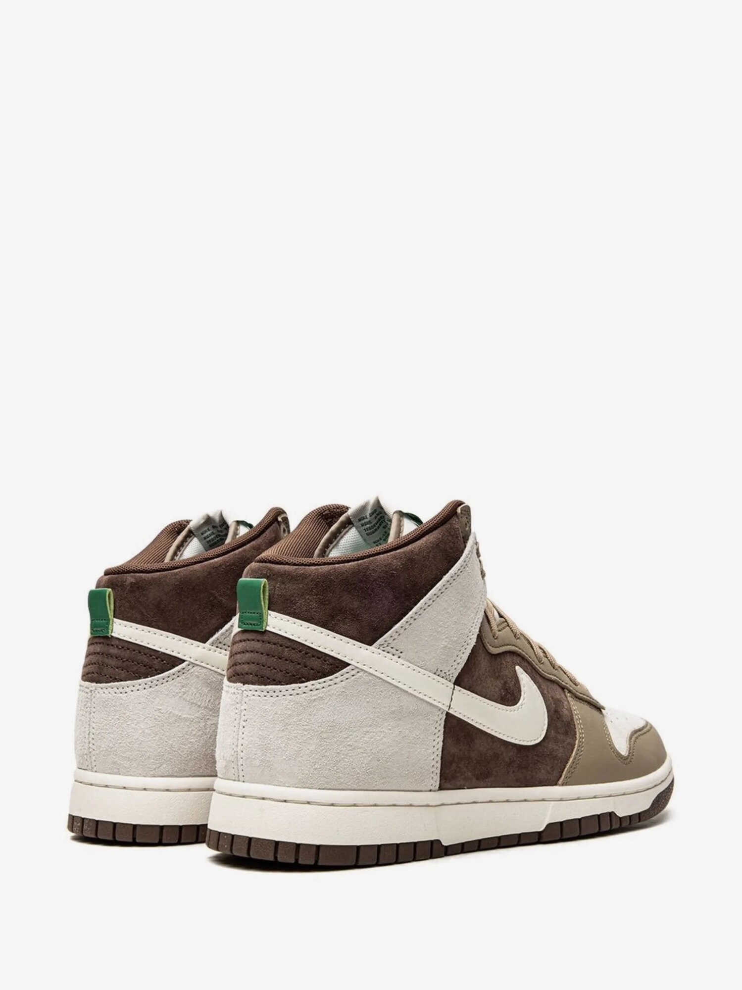 Кроссовки NIKE Dunk High Light Chocolate, размер 14.5 US, коричневый/серый/оранжевый — фото 1