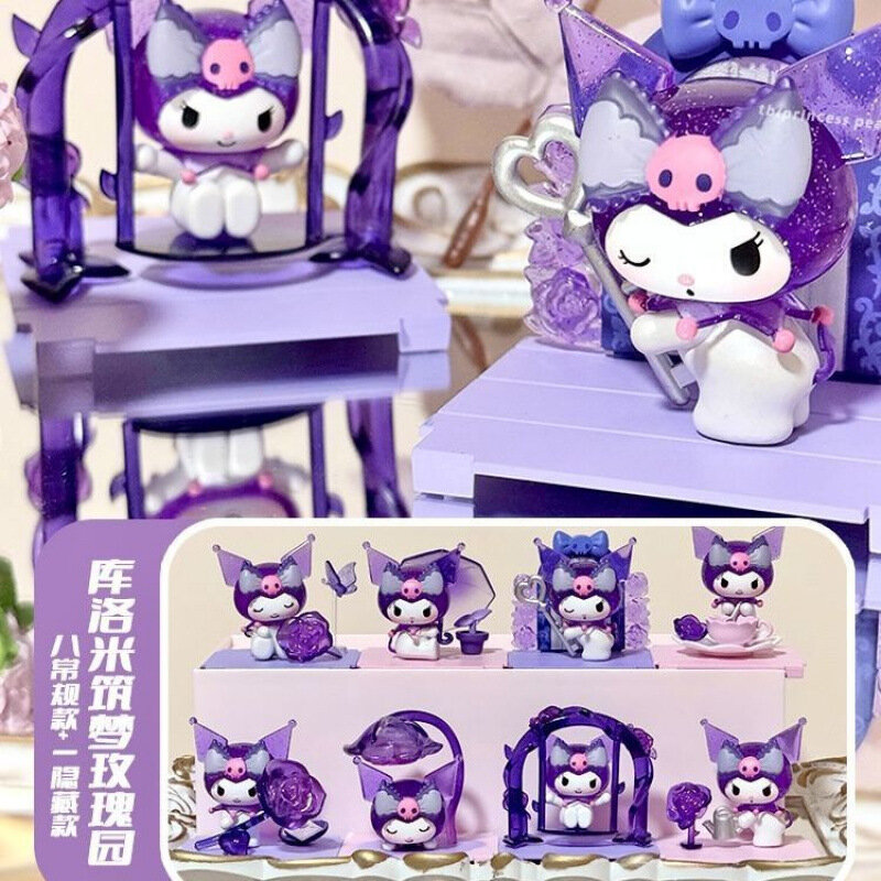 Набор фигур Kuromi Dream Rose Garden Series в слепых боксах, восемь уникальных фигурок в OPP-пакете, коллекционный