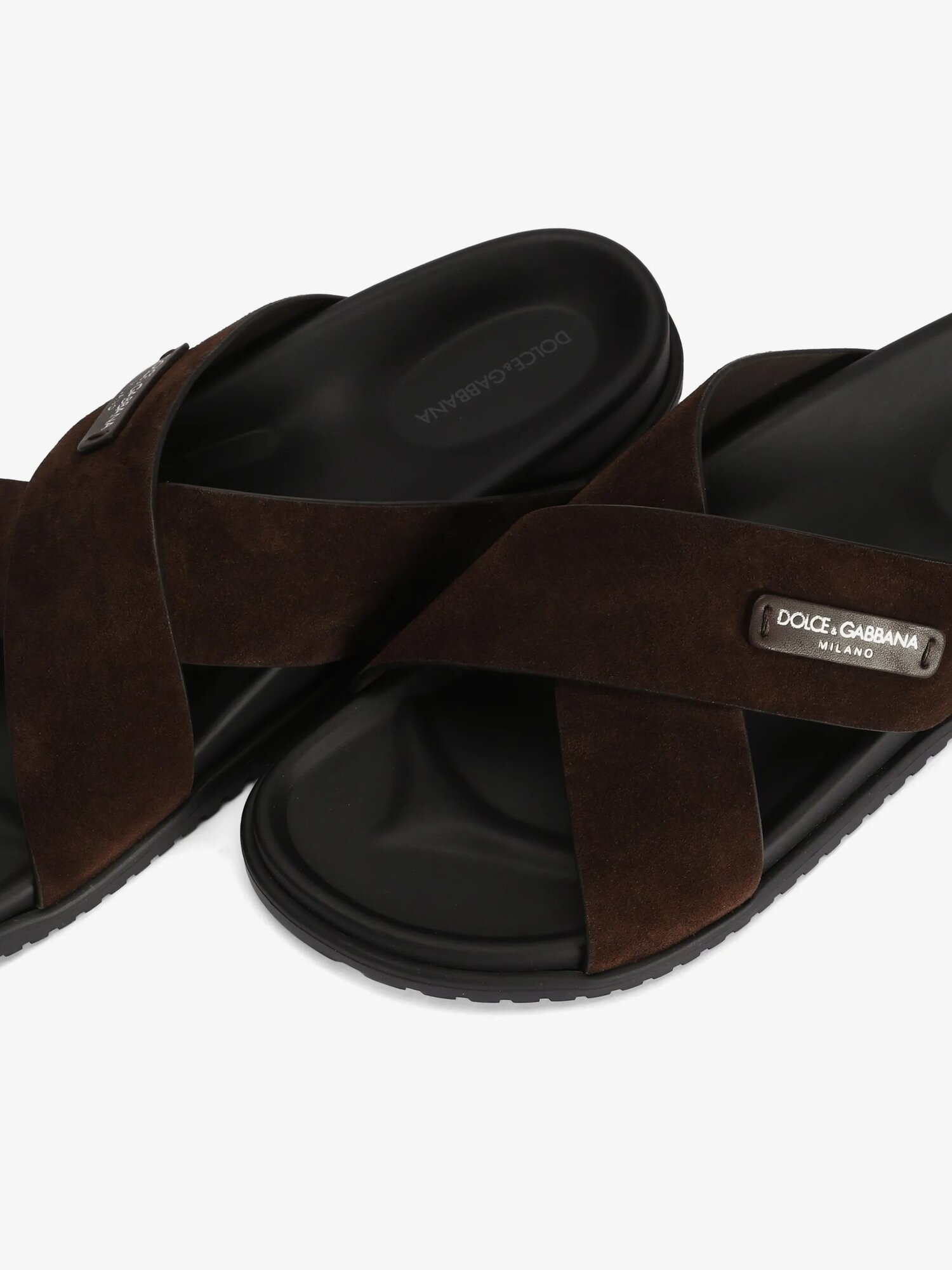 Сандалии DOLCE & GABBANA Sandals in split, размер 39 EU, коричневый — фото 1