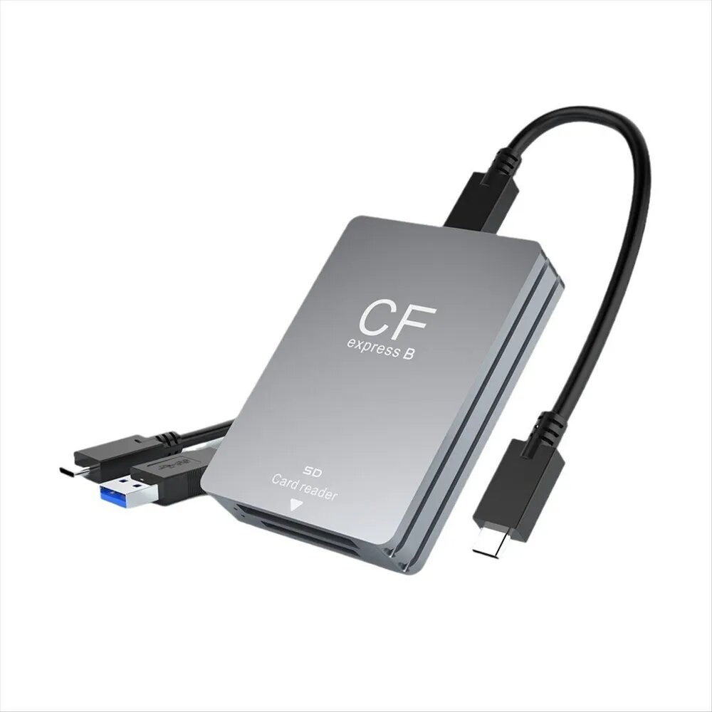 Кард-Ридер CFExpress, USB 3.2, 10 Гбит/С, Двухслотовый, С Кабелем C C/A Для Зеркальных Фотокамер