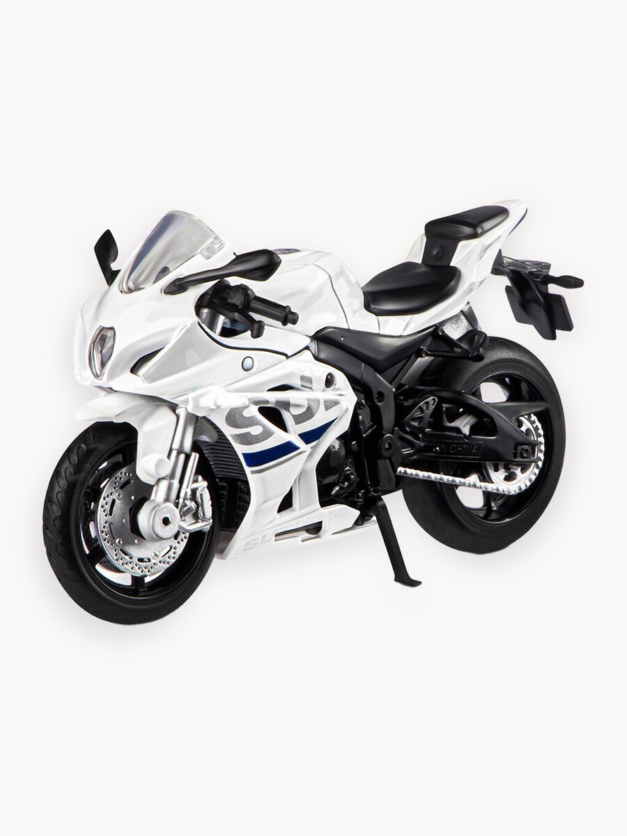 Мотоцикл металлический ТМ "Автопанорама" SUZUKI GSR-R1000, коллекционная модель, свободный ход колес, М1:18, JB1251768