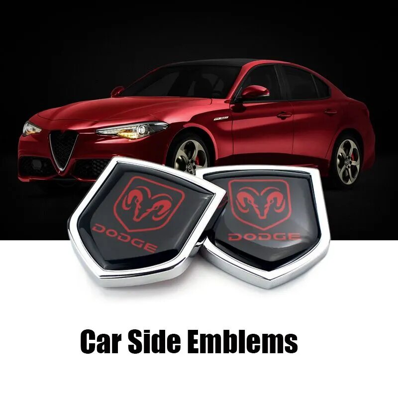 Металлическая наклейка на автомобильные окна для Dodge
