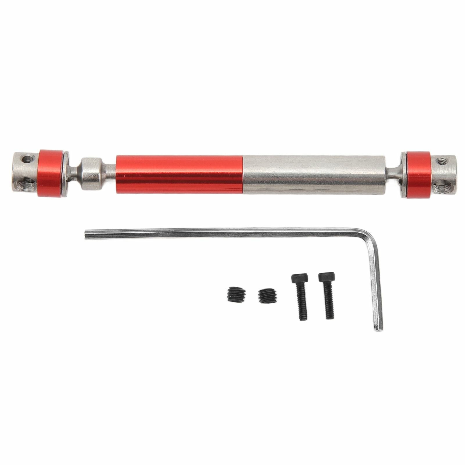 Центральный приводной вал радиоуправляемого автомобиля от 65 до 78 мм, высокопрочная сталь, алюминиевый центральный передаточный вал для осевого SCX24 1/24, красный