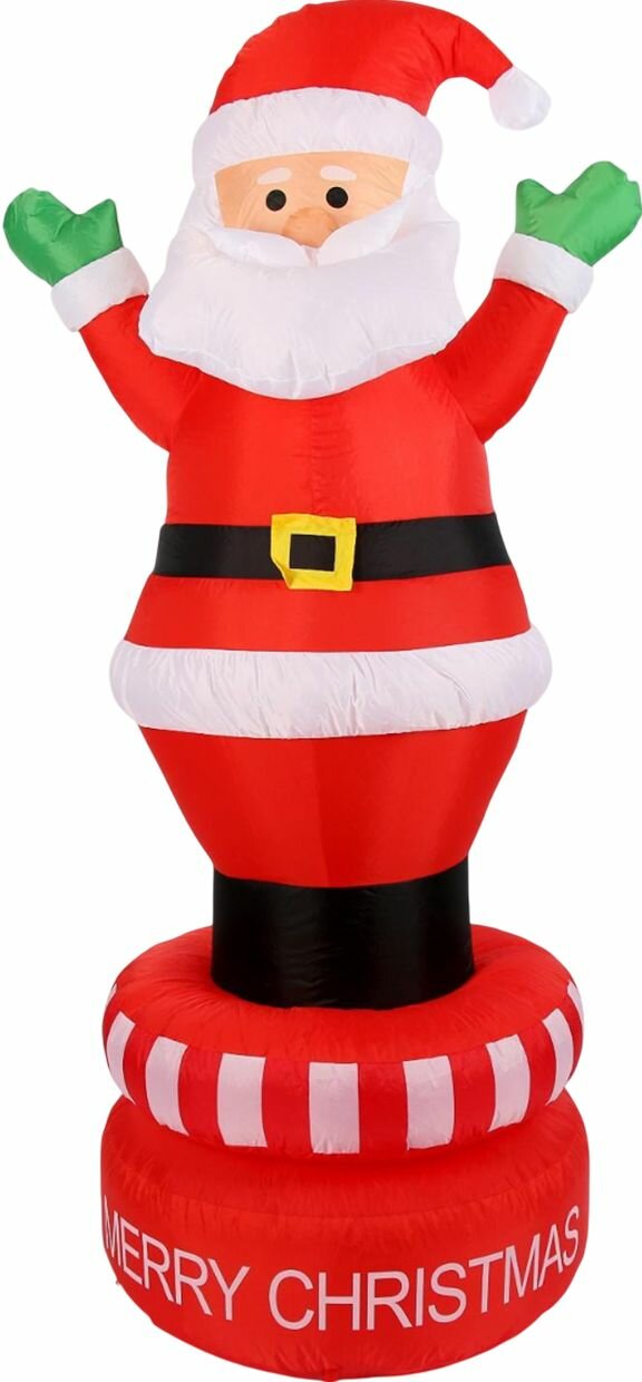 Надувная подвижная фигура 4D "Дед Мороз крутится вокруг себя" для улицы и дома, объемная уличная декорация для праздника, новогодние украшения для витрины магазина и крыши торгового центра, 210 см