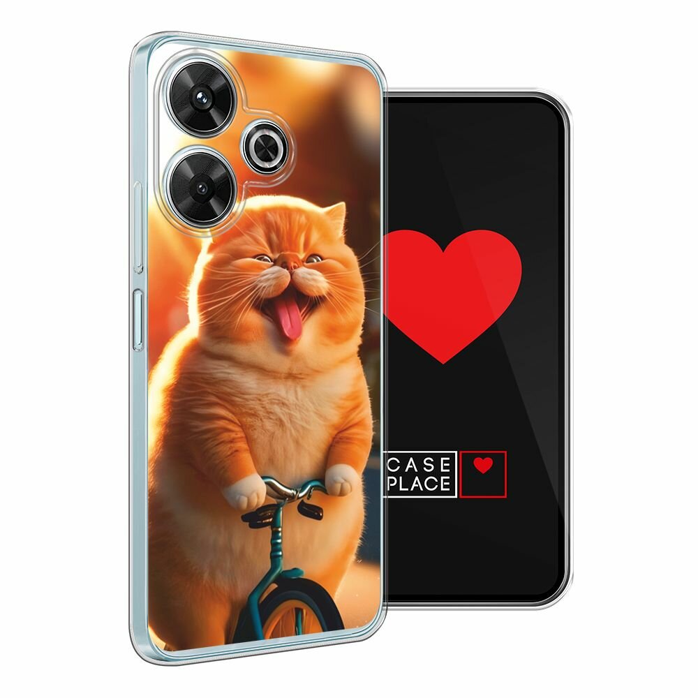 Чехол на Xiaomi Redmi Note 13R/Redmi 13/Poco M6 4G/M6 Plus / Сяоми Редми Ноут 13R с принтом "Кот на велике" — фото 1