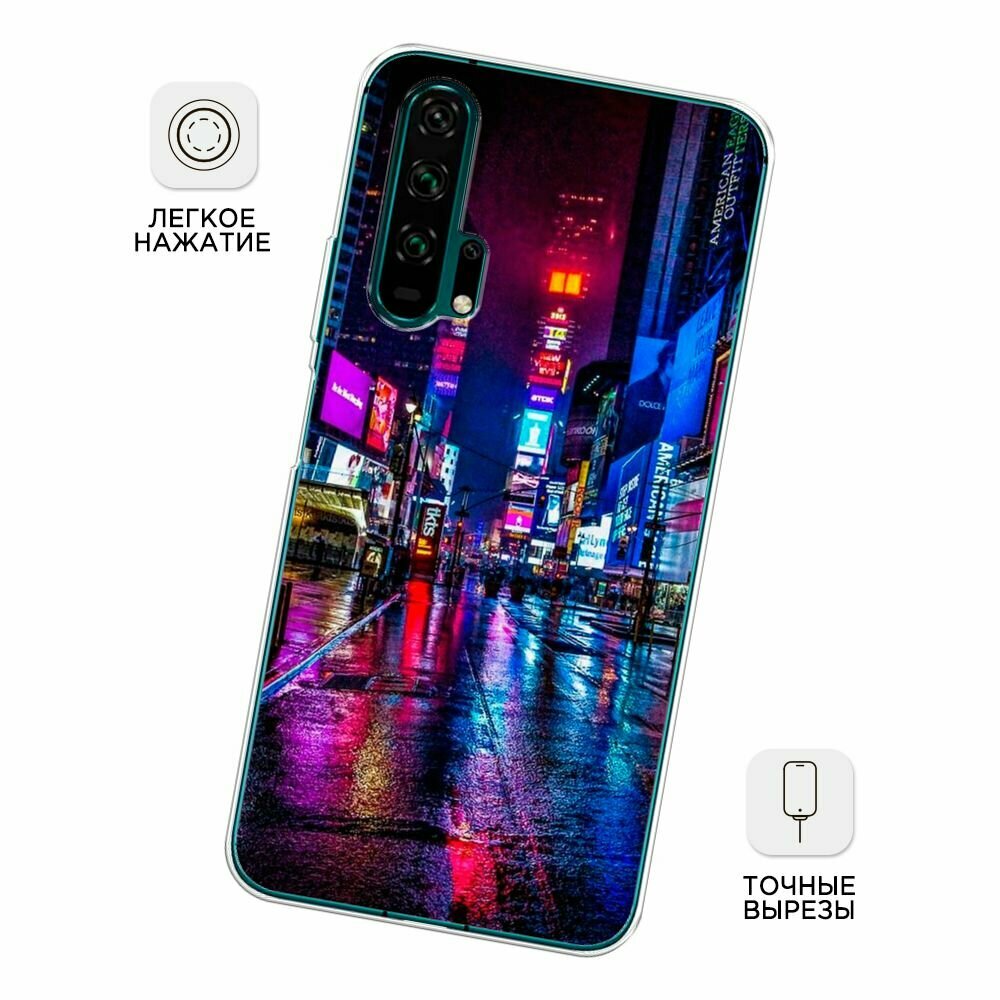 Чехол на Honor 20 Pro / Хонор 20 Про с принтом "Фиолетовая улица" — фото 1