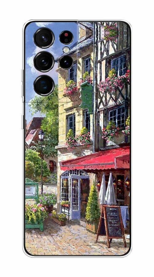 Чехол на Samsung Galaxy S21 Ultra / Самсунг Галакси S21 Ультра с принтом "Старая улица"