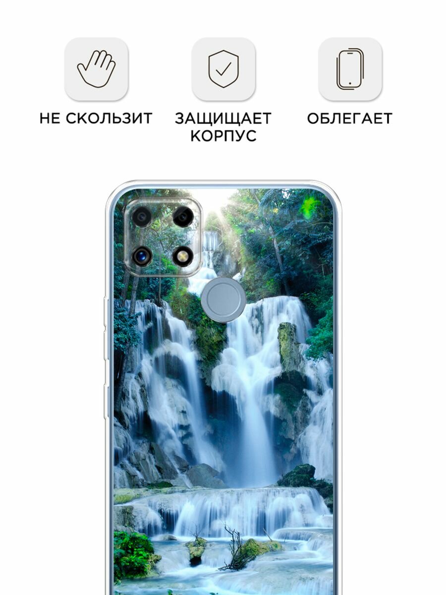 Чехол на Realme C25/C25s / Реалми С25/C25s с принтом "Водопад 8" — фото 1
