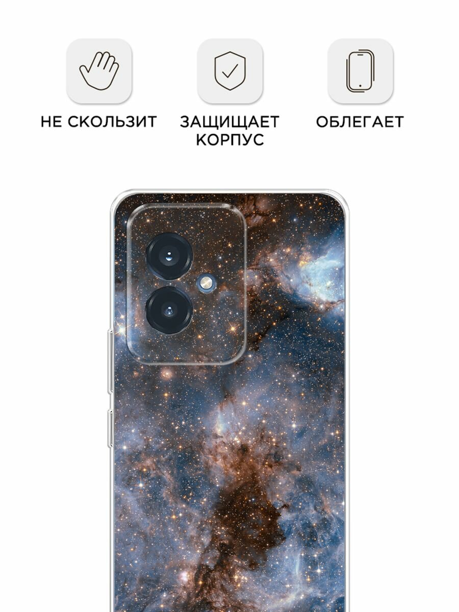 Силиконовый чехол на Honor 100 / Хонор 100 с принтом "Туманность 4" — фото 1