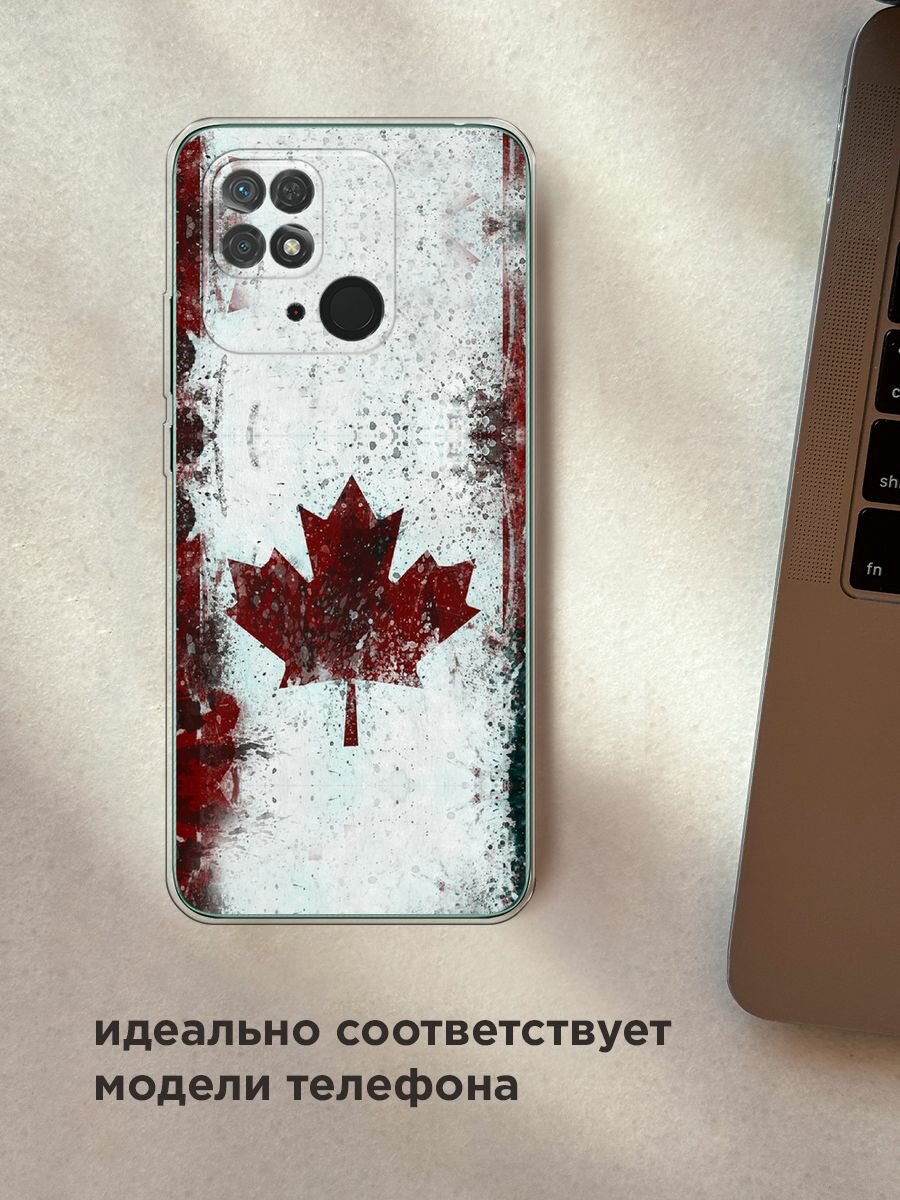 Чехол на Xiaomi Redmi 10C / Сяоми Редми 10C с принтом "Канада" — фото 1