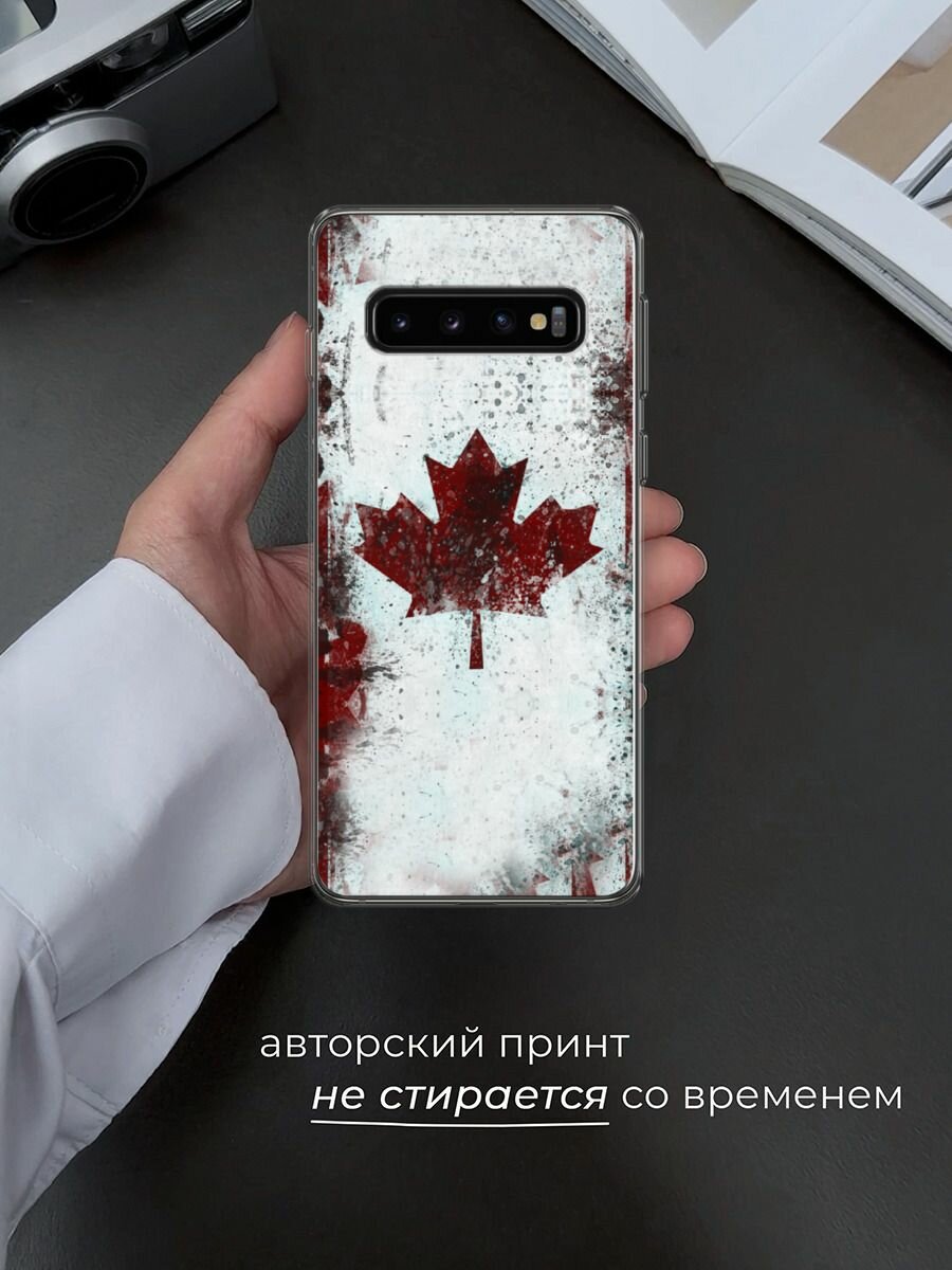 Чехол на Samsung Galaxy S10 + / Самсунг Галакси S10 Плюс с принтом "Канада" — фото 1