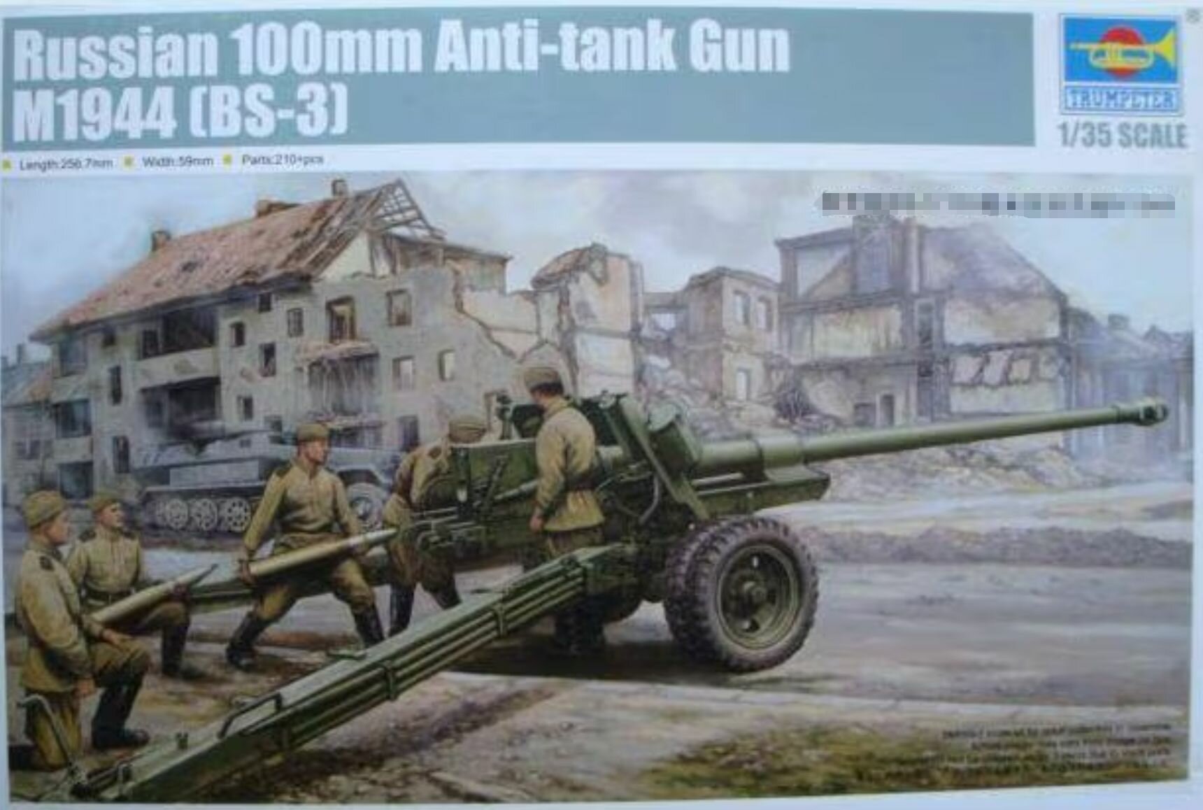 Trumpeter 02331 1/35 Российский 100-мм противотанковый пушка M1944 (BS-3) Редкий сборная модель