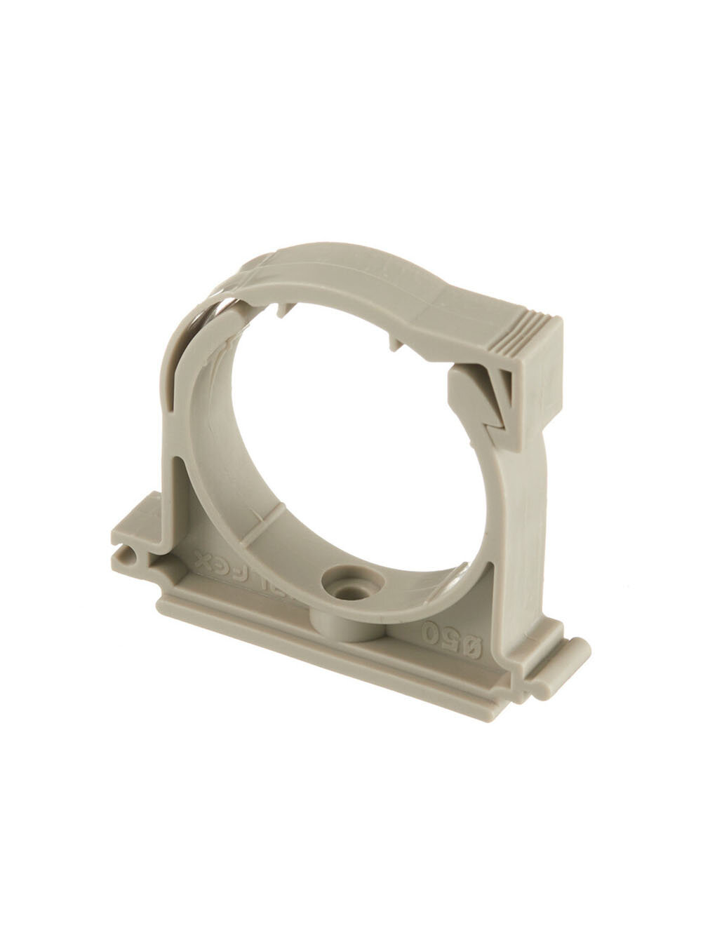 Фиксатор 50-52 мм для полипропиленовых труб с защелкой серый (10160050Г)