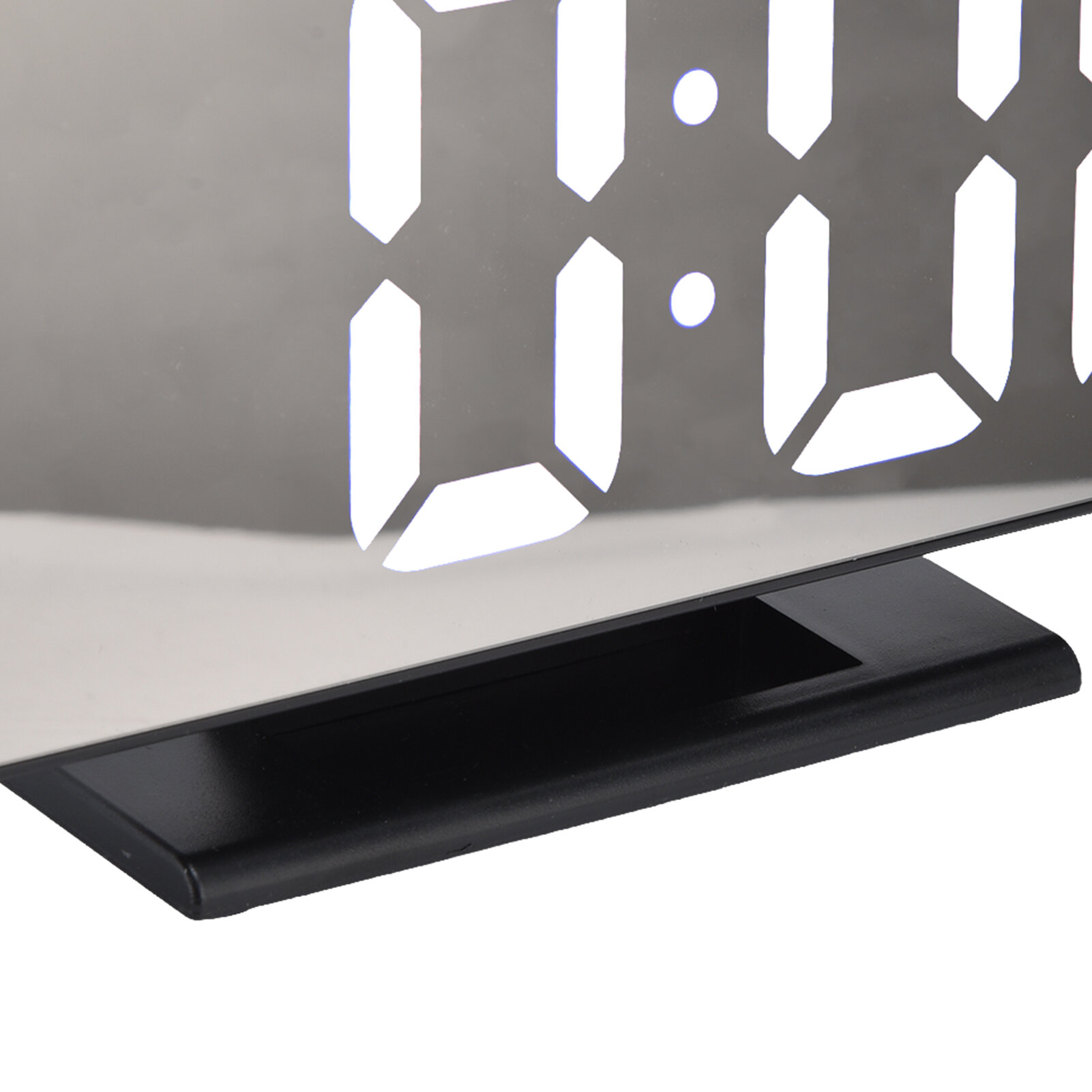 Цифровой будильник, светодиодный зеркальный экран, зарядка через USB, электронные часы с автоматическим затемнением для спальни, офиса, черный