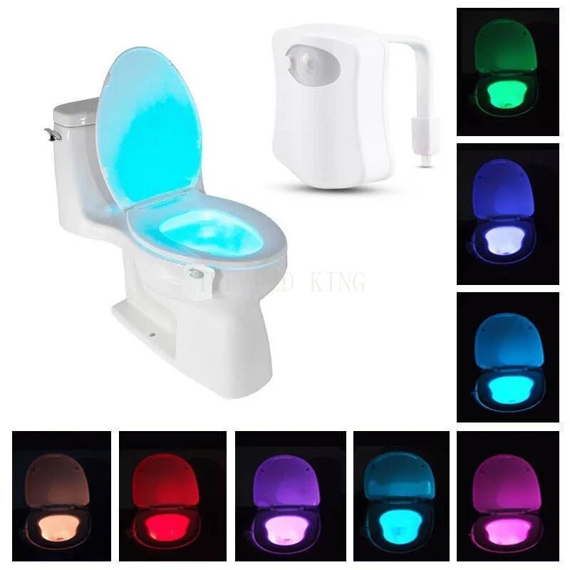 Ночник Luminaria 8-16 цветов для туалета 8 Color, 2pcs