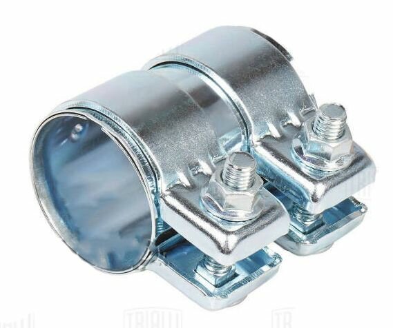 Хомут глушителя трубчатый с муфтой D51 мм L80 мм (оцинк. сталь) для Поло седан Volkswagen Polo V 2010-