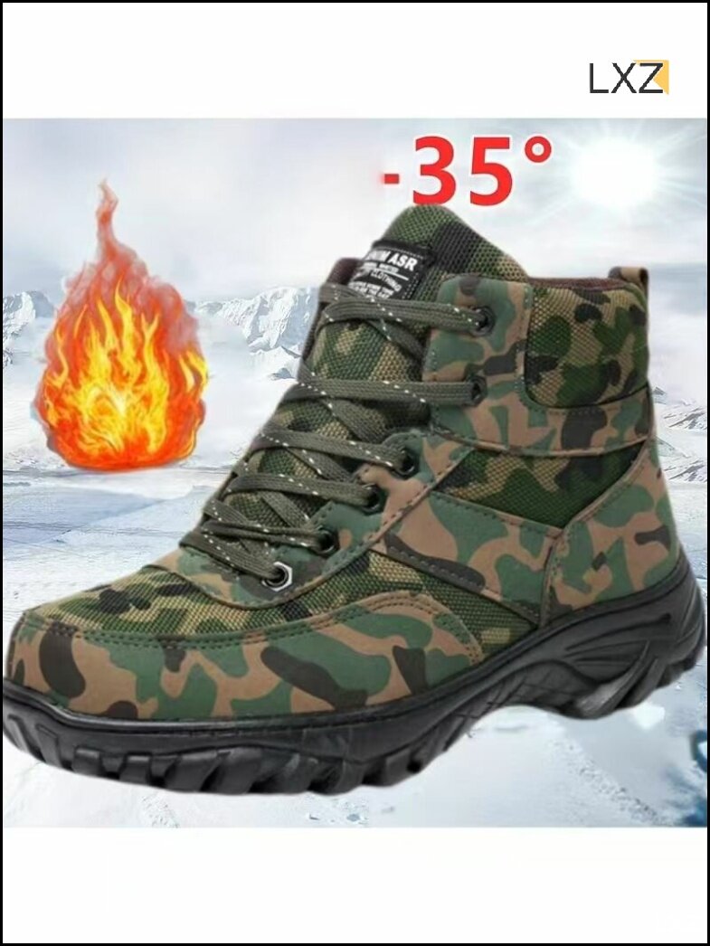 Эксклюзивные треккинговые ботинки для мужчин с морозоустойчивой и износостойкой противоскользящей подошвой