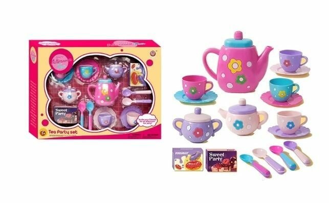 Игрушка Чайный набор, 17 предметов, с донатом и десертом