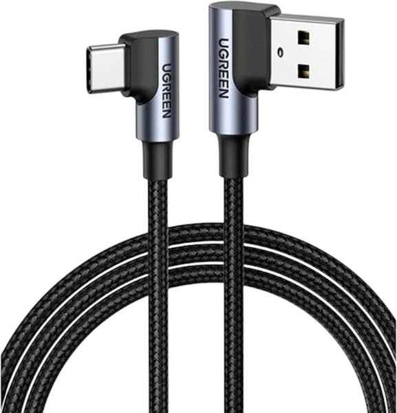 Кабель UGREEN US176, USB Type-C (m) - USB (m), 2м, 3A, серый (20857)