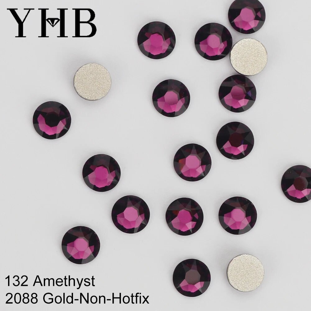 Стразы YHB 132 Amethyst, фиолетовый, SS30