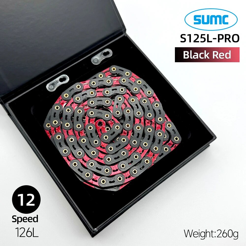 Велоцепь Sumc S12SL-PRO 12 скоростей, Black Red