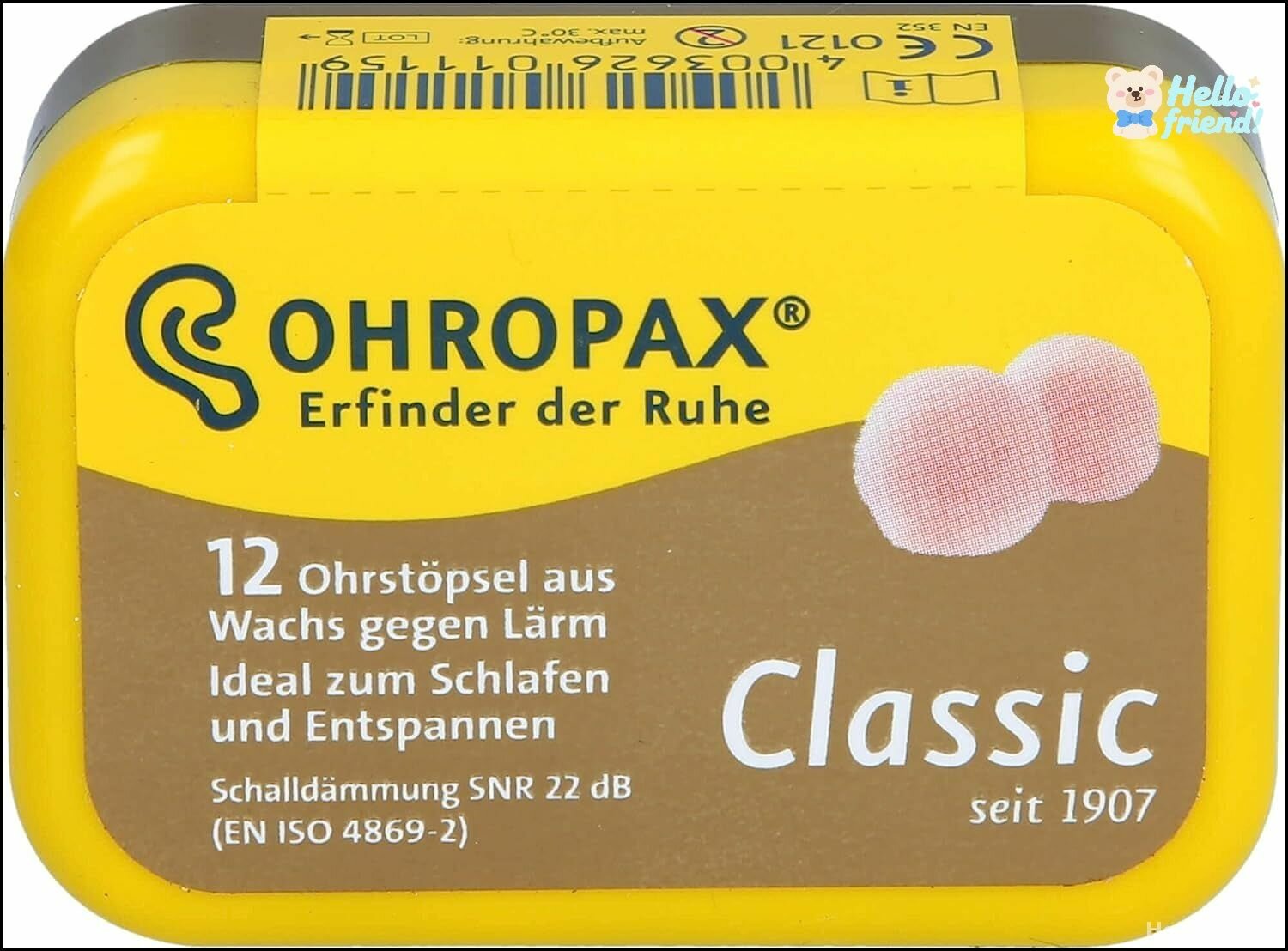 Эксклюзивные ушные беруши Ohropax из Германии 12 штук восковые